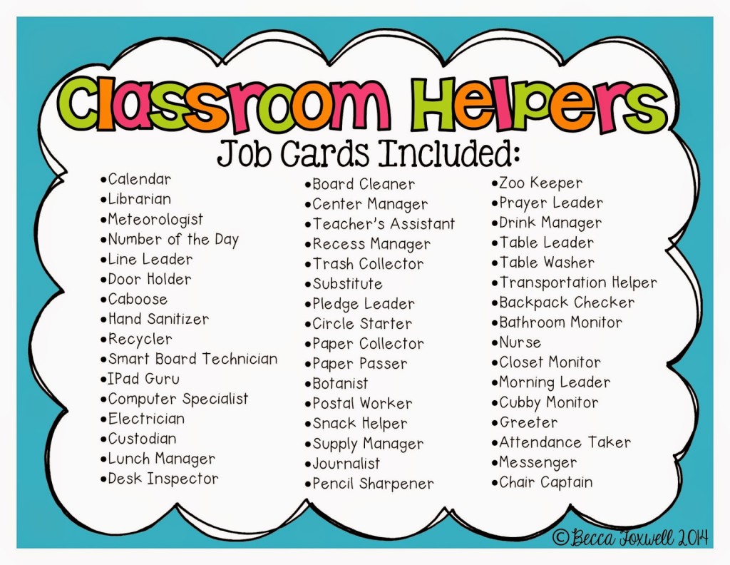 Classroom Helpers Foxwell Forest Classroom Helpers Foxwell Forest